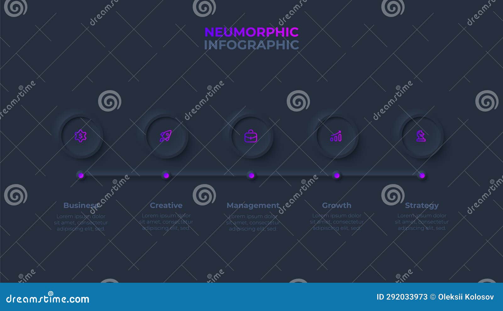 Thin Horizontal Line with Five Circles. Concept of 5 Steps of Business ... Thin Horizontal Line with Five Circles. Concept of 5 Steps of Business ...