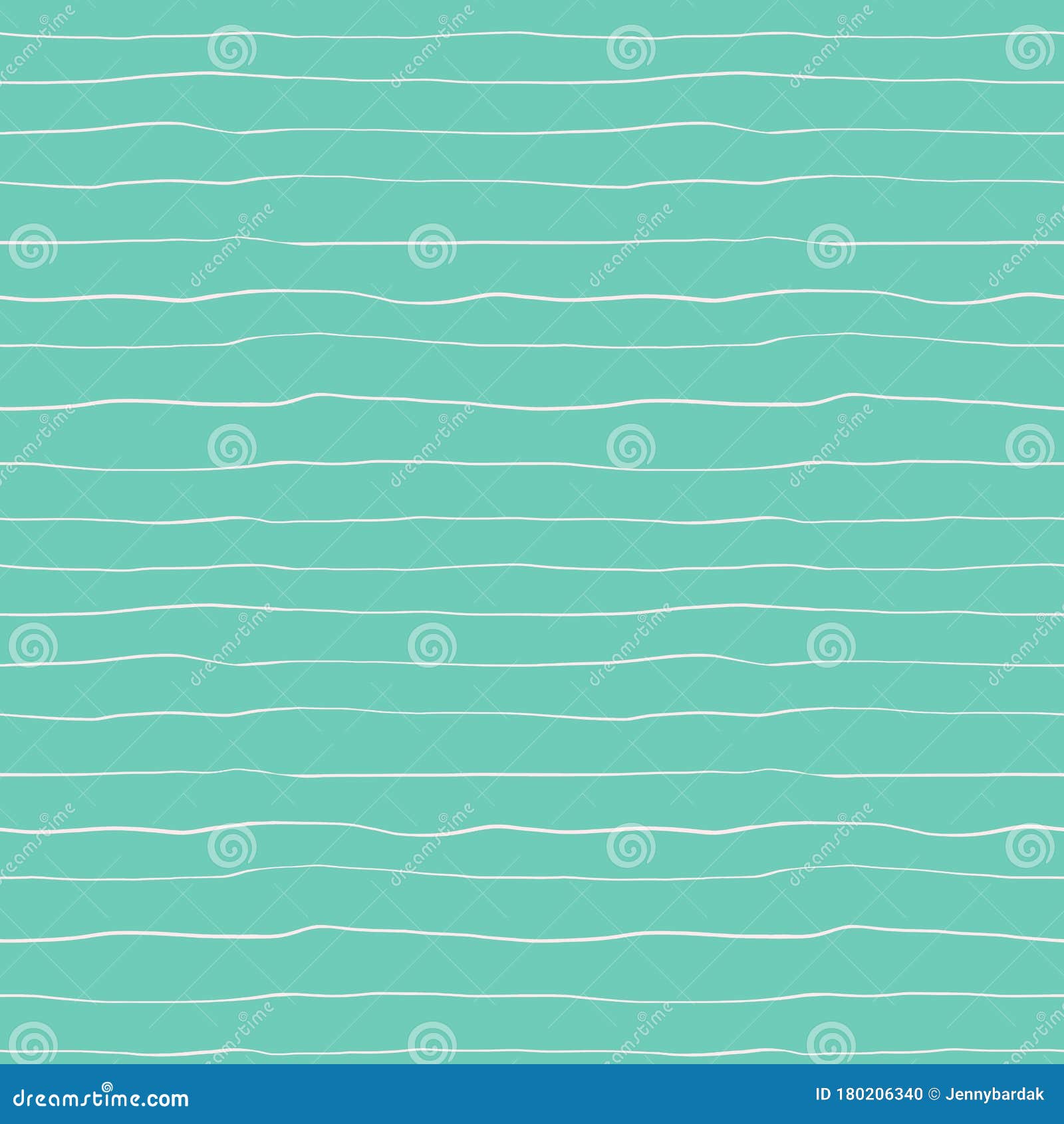 Thin Horizontal Lines on Cyan Background. Vector Waves Print. Stock ...