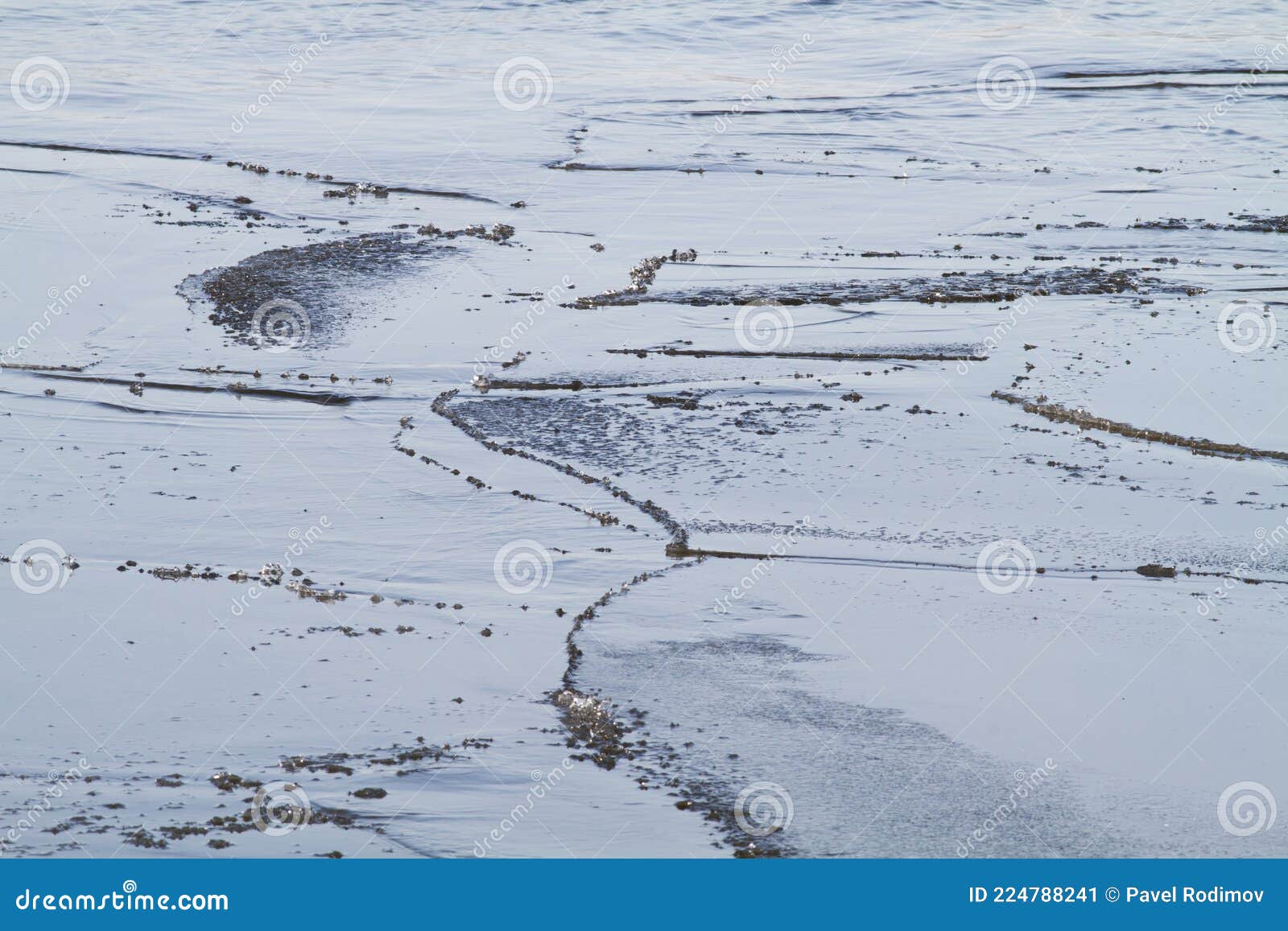 Thin Ice Split into Many Pieces Stock Image - Image of natural, break ...