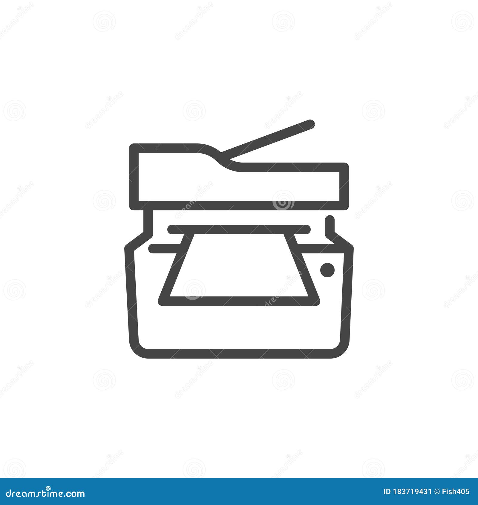 Thin Icon Printing and Scanning Documents, Printer. Such Line Sign As ...