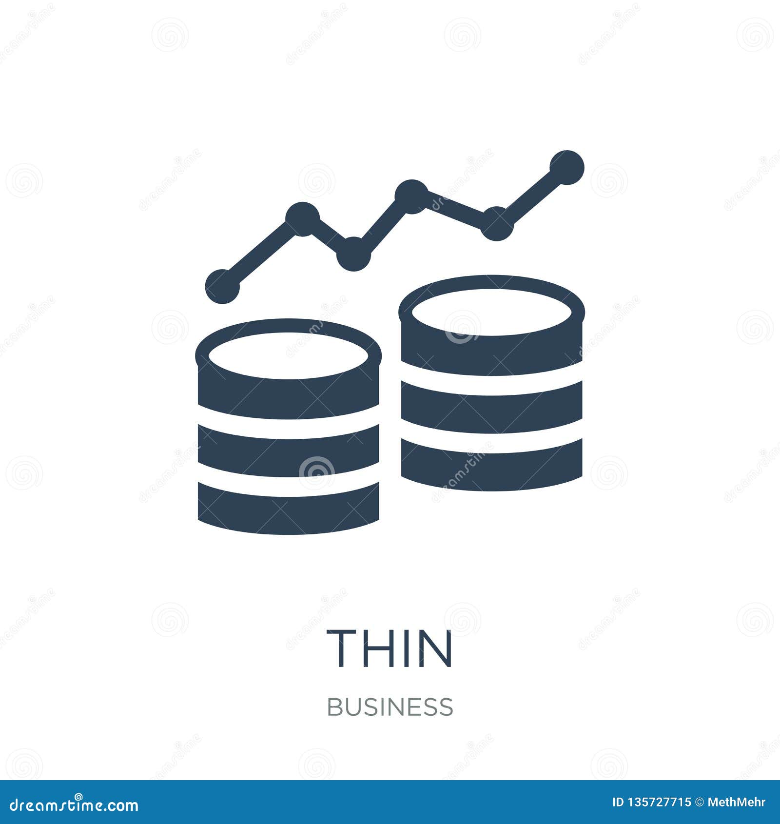 Thin Icon in Trendy Design Style. Thin Icon Isolated on White ...