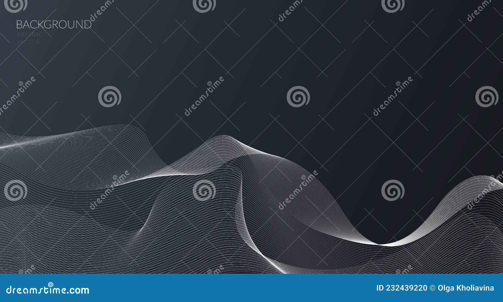 Thin Intersecting Lines in the Form of Sound Waves Stock Vector ...