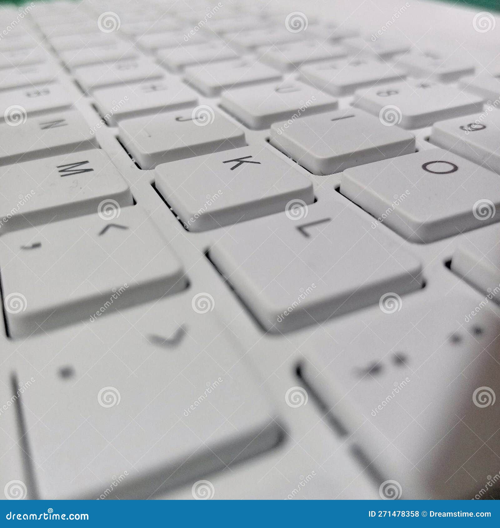 Thin Keyboard Object Shot From Oblique Sideways Stock Photo ...