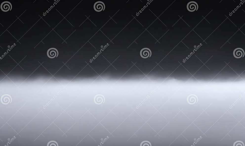 A Thin Layer of Clouds Divides a Dark Sky from a Bright, White Expanse ...