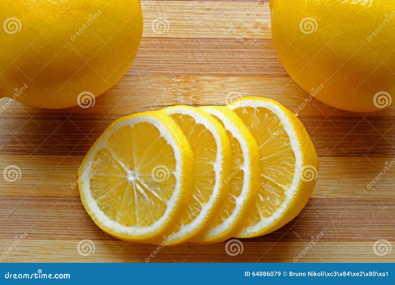 Thin Lemon Slices Stacked in Landscape Top Crop Stock Image - Image of ...