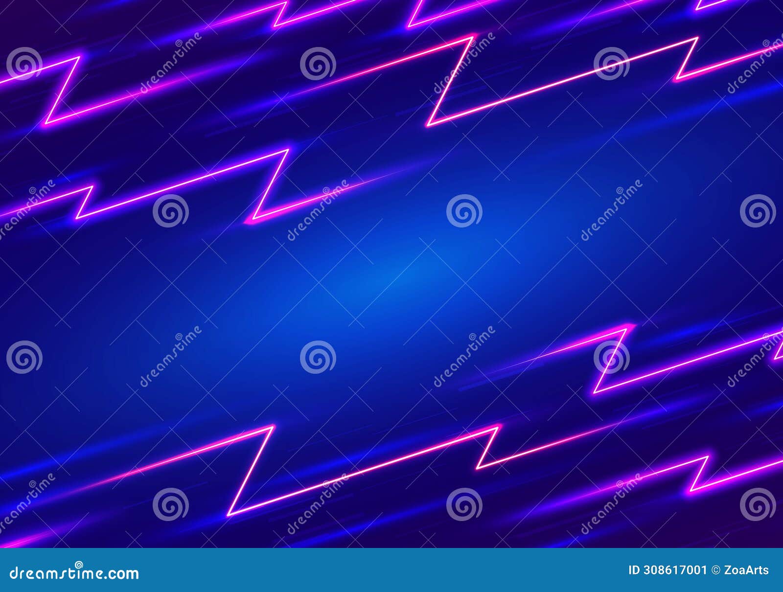 Abstract Neon Lightning Pattern Background Stock Vector - Illustration ...