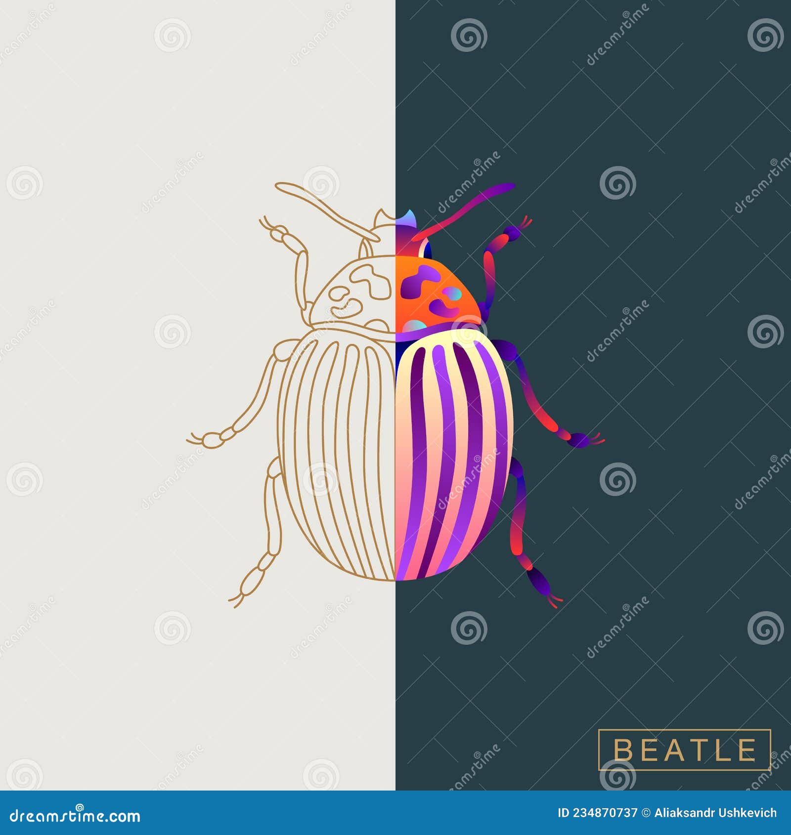 Abstract Insects Illustration Stock Vector - Illustration of gradient ...