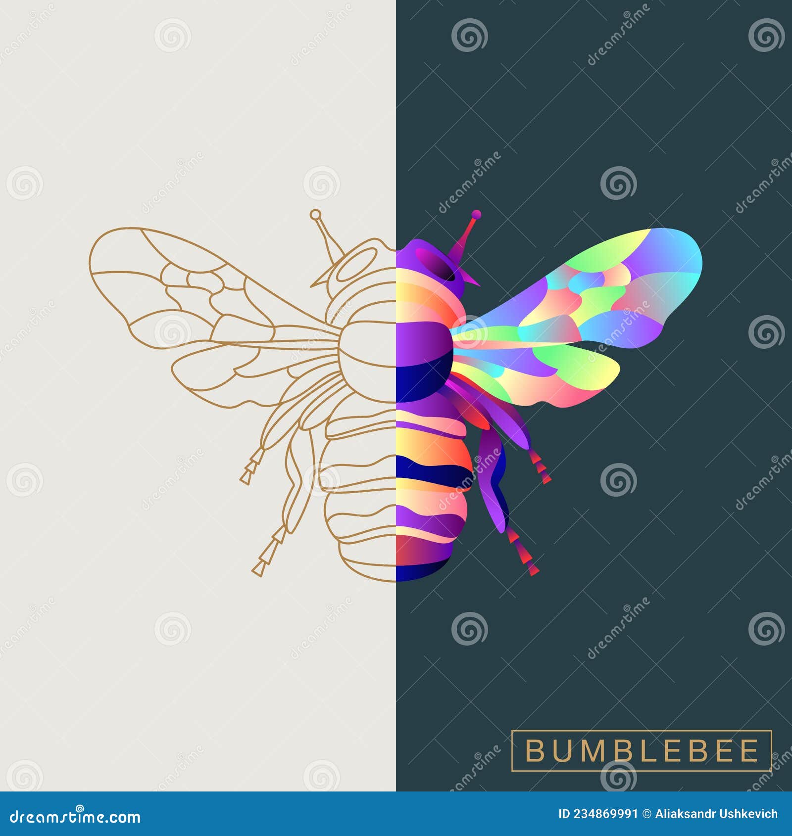 Abstract Insects Illustration Stock Vector - Illustration of retro ...