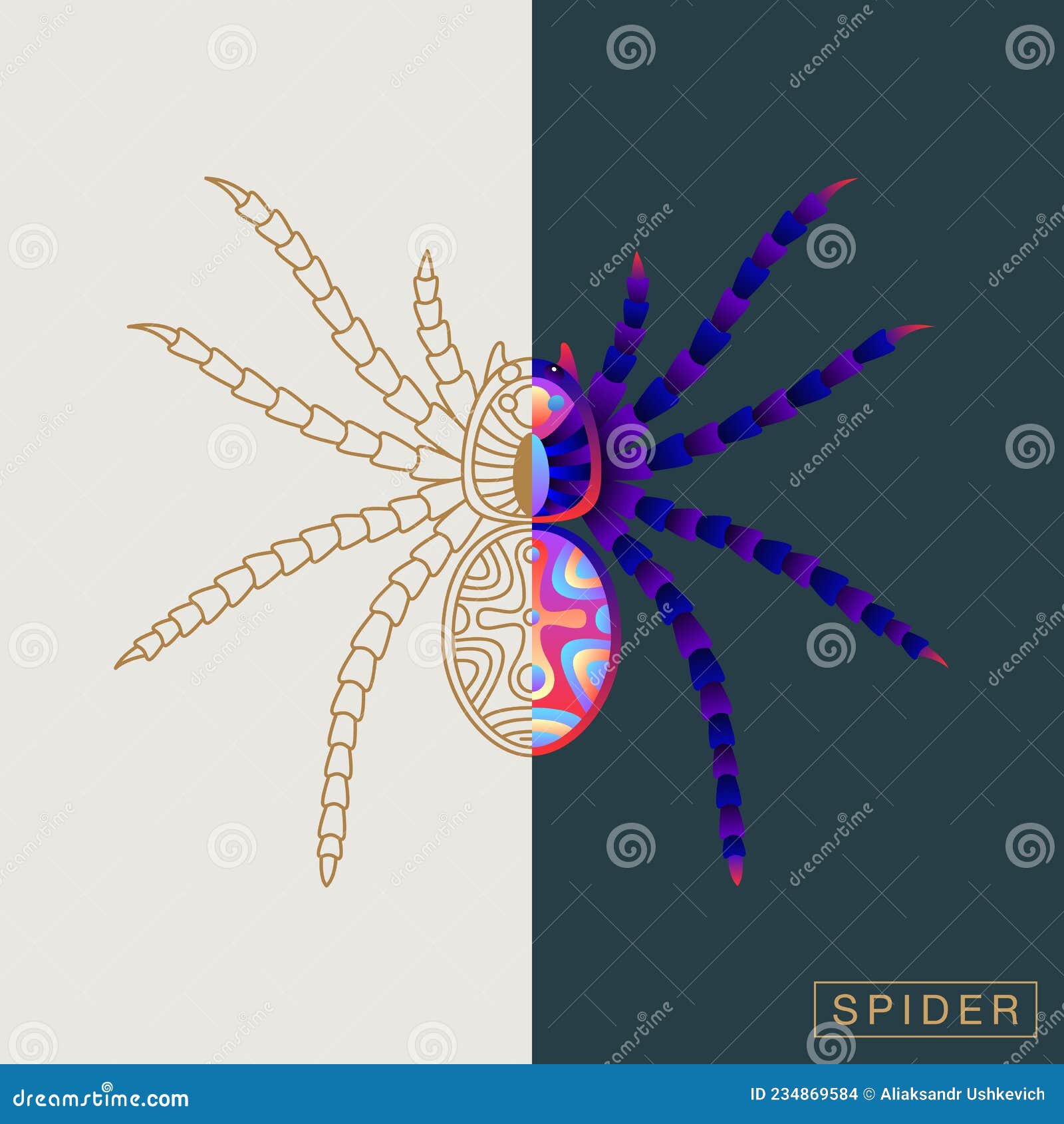 Abstract Insects Illustration Stock Vector - Illustration of label ...