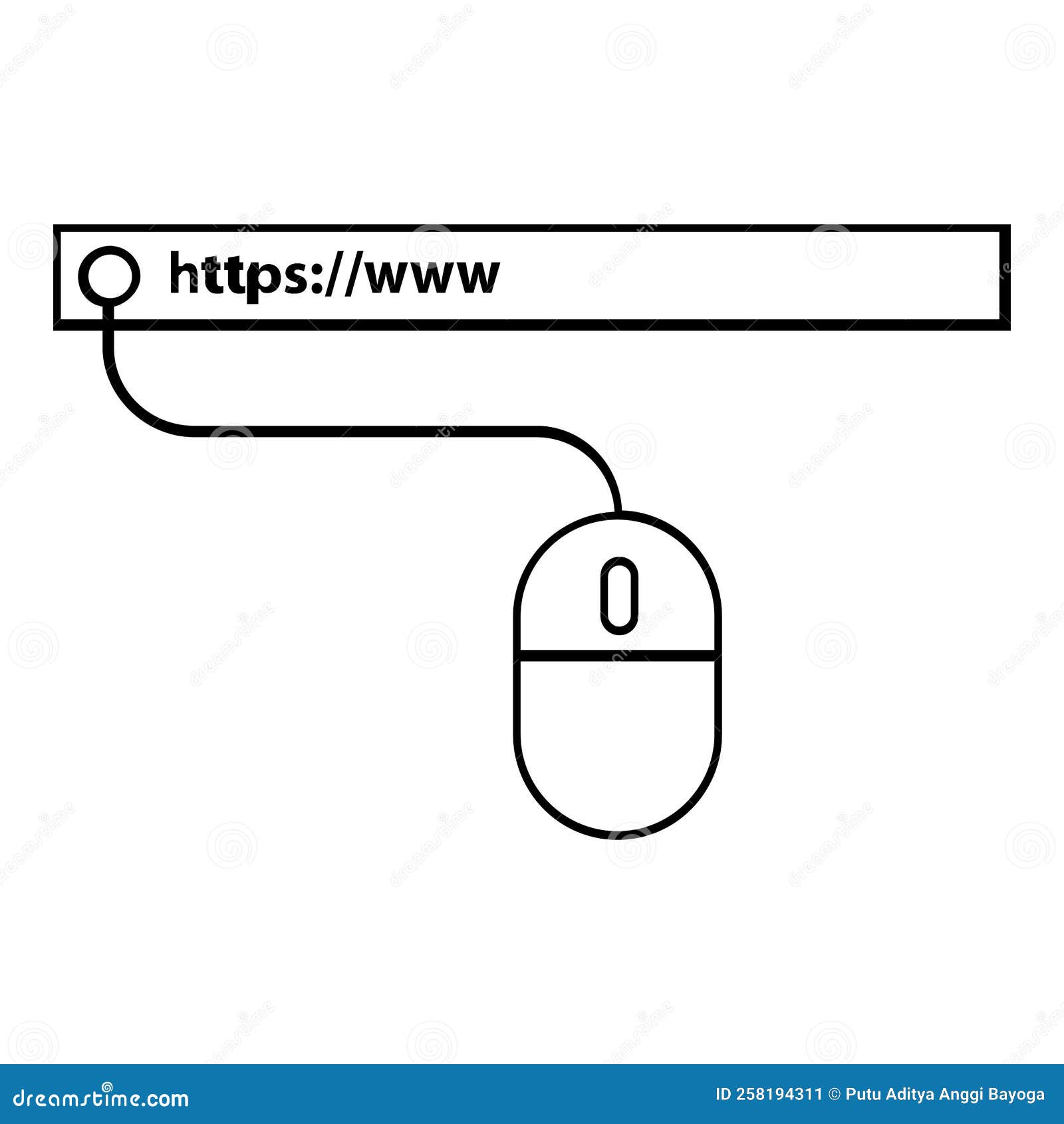 Thin line address bar stock vector. Illustration of cartoon - 258194311