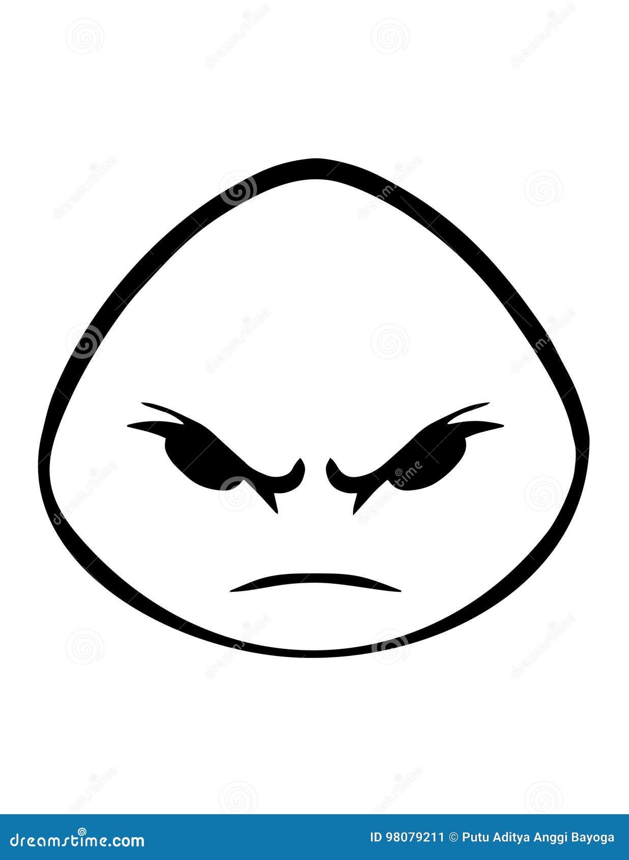 Thin line angry face icon stock vector. Illustration of emoticon - 98079211