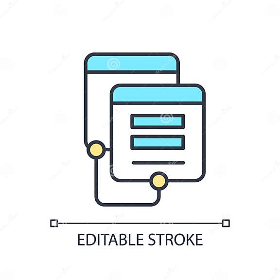 Thin Line Application Programming Interface Icon Stock Vector ...