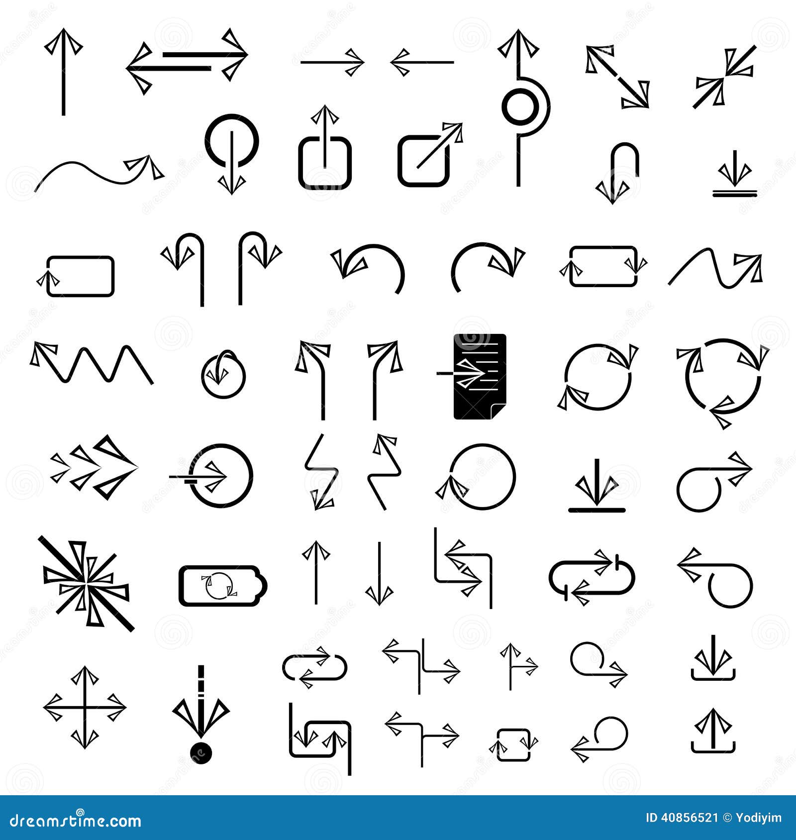 Line Arrow Sign Directions Icon Background Vector Illustration ...