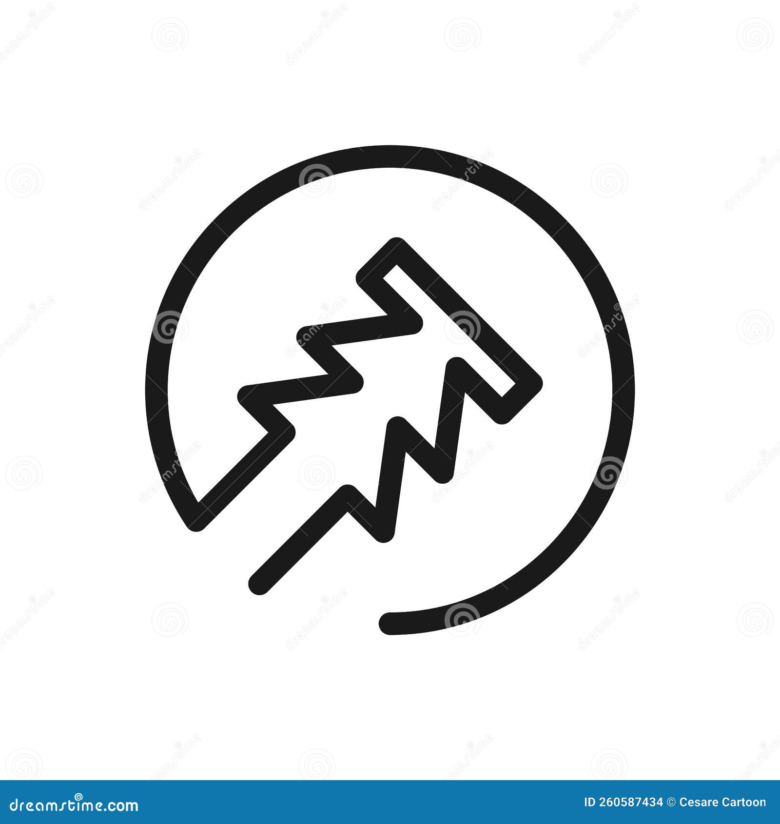 Thin line arrow symbol stock vector. Illustration of design - 260587434