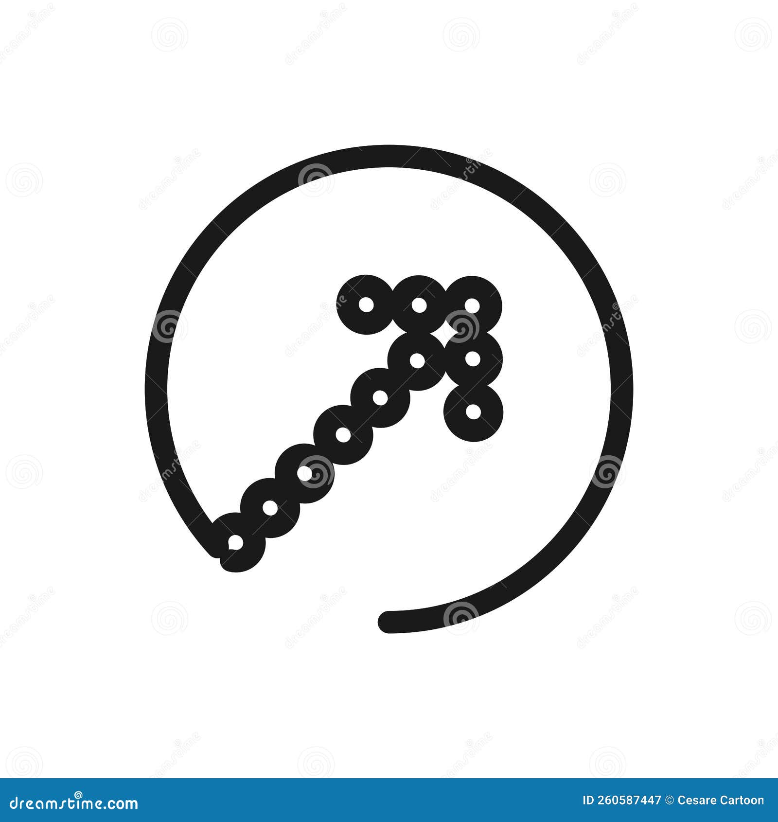 Thin line arrow symbol stock vector. Illustration of arrow - 260587447