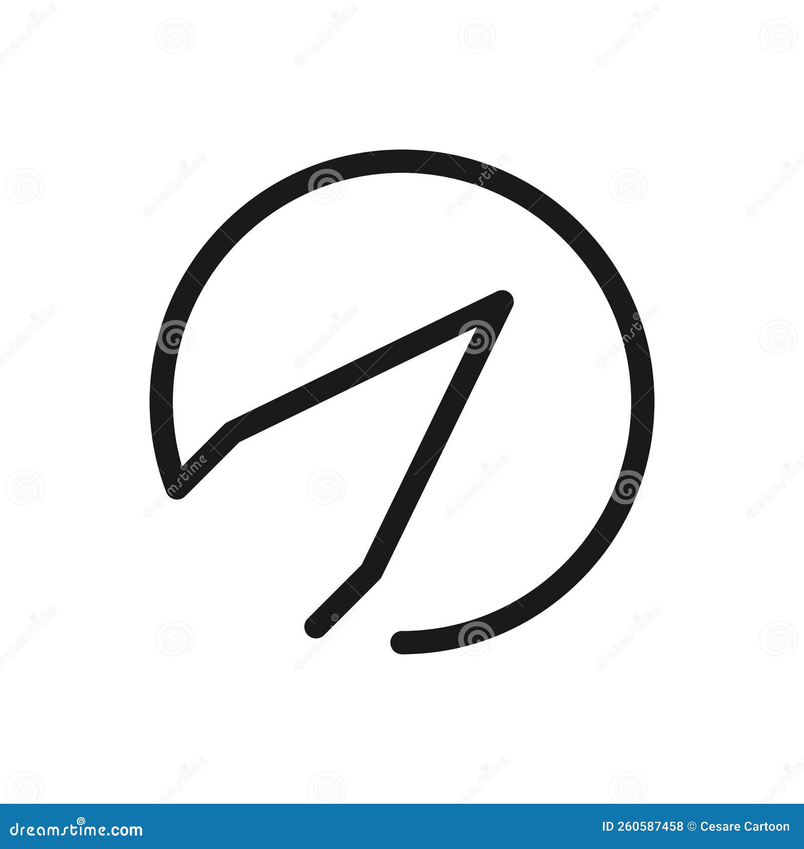 Thin line arrow symbol stock vector. Illustration of logo - 260587458