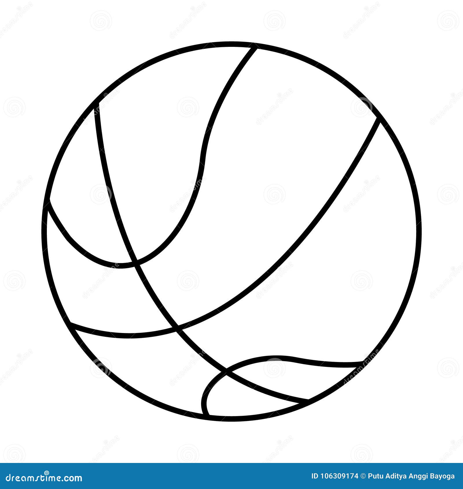 Thin line ball icon stock vector. Illustration of play - 106309174