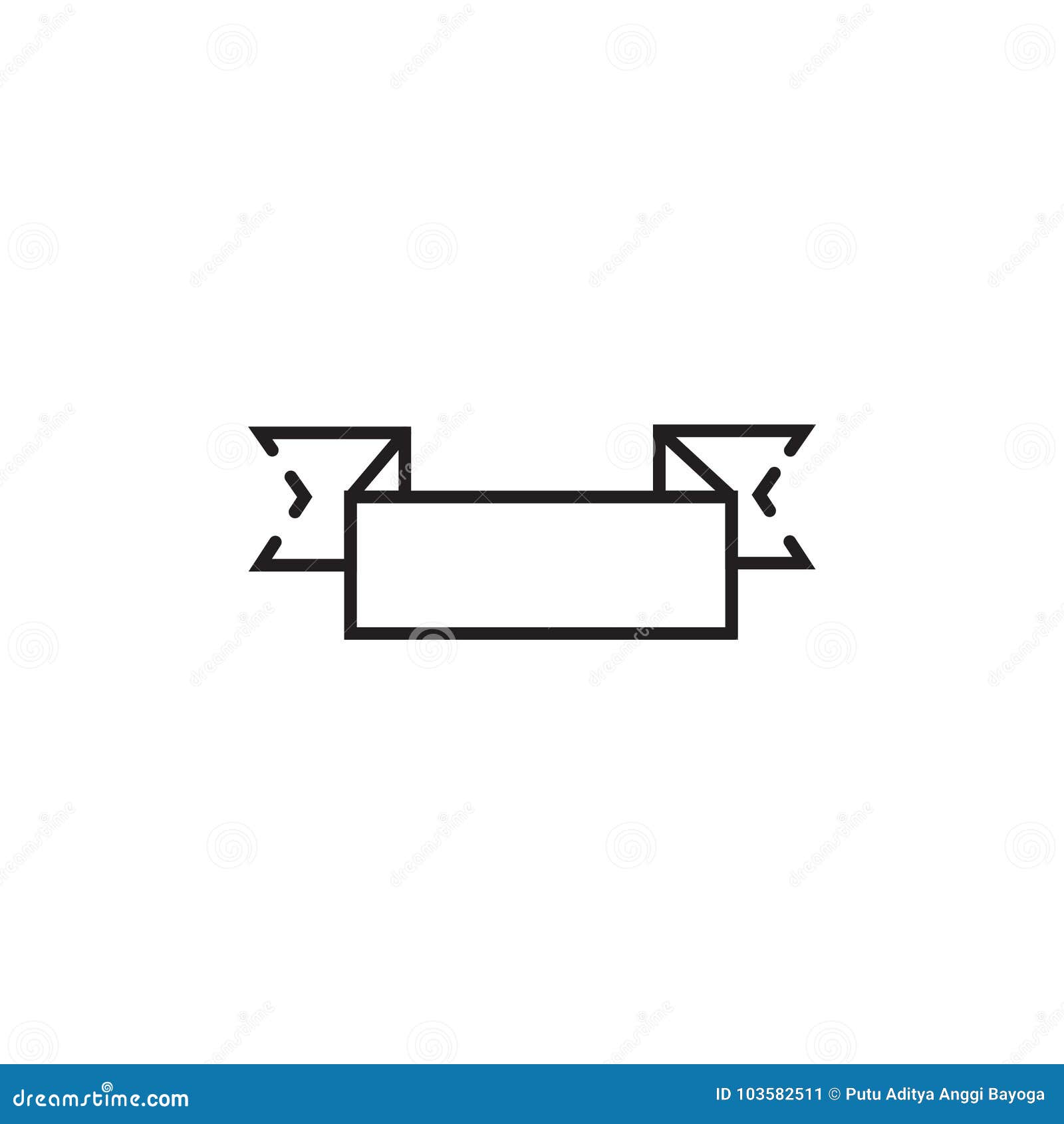 Thin line banner icon stock vector. Illustration of banners - 103582511