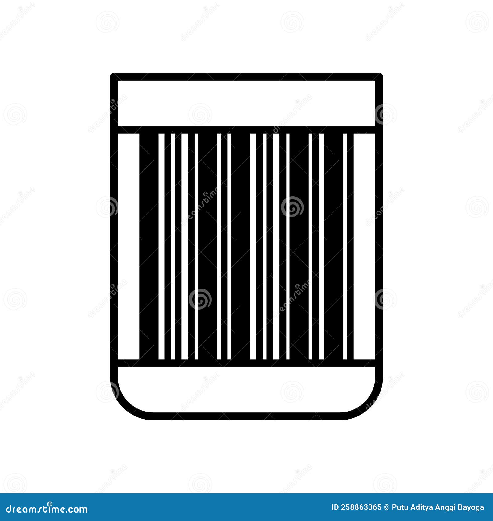 Thin line barcode stock vector. Illustration of thin - 258863365