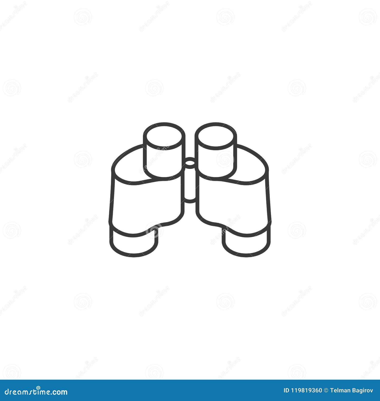 Line Binoculars, Vision Icon On White Background Stock Photography ...