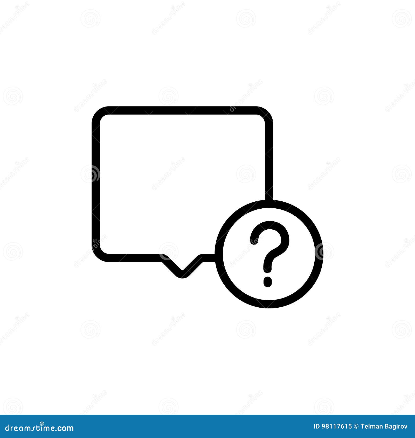 Comment? Question Letter Full Color Background Cartoon Vector ...