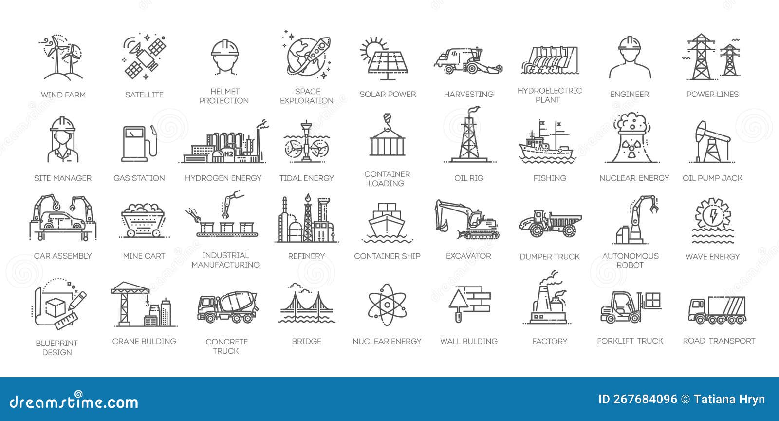 Industrial Activity Icons Pack. Thin Line Collection Smart Technology ...