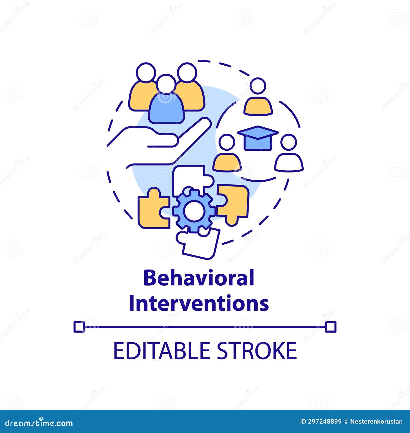 Thin Line Colorful Icon Behavioral Interventions Concept Stock Vector ... Thin Line Colorful Icon Behavioral Interventions Concept Stock Vector ...