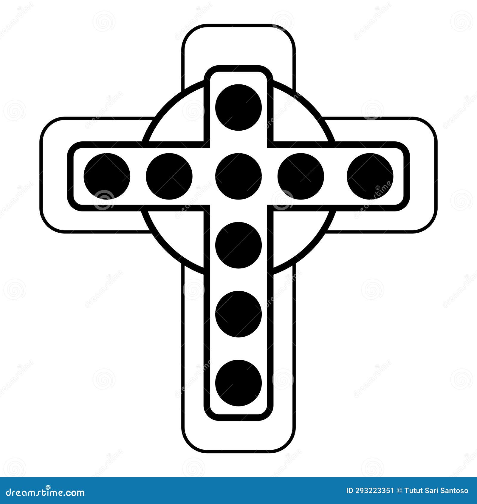 Thin line cross stock vector. Illustration of clipart - 293223351