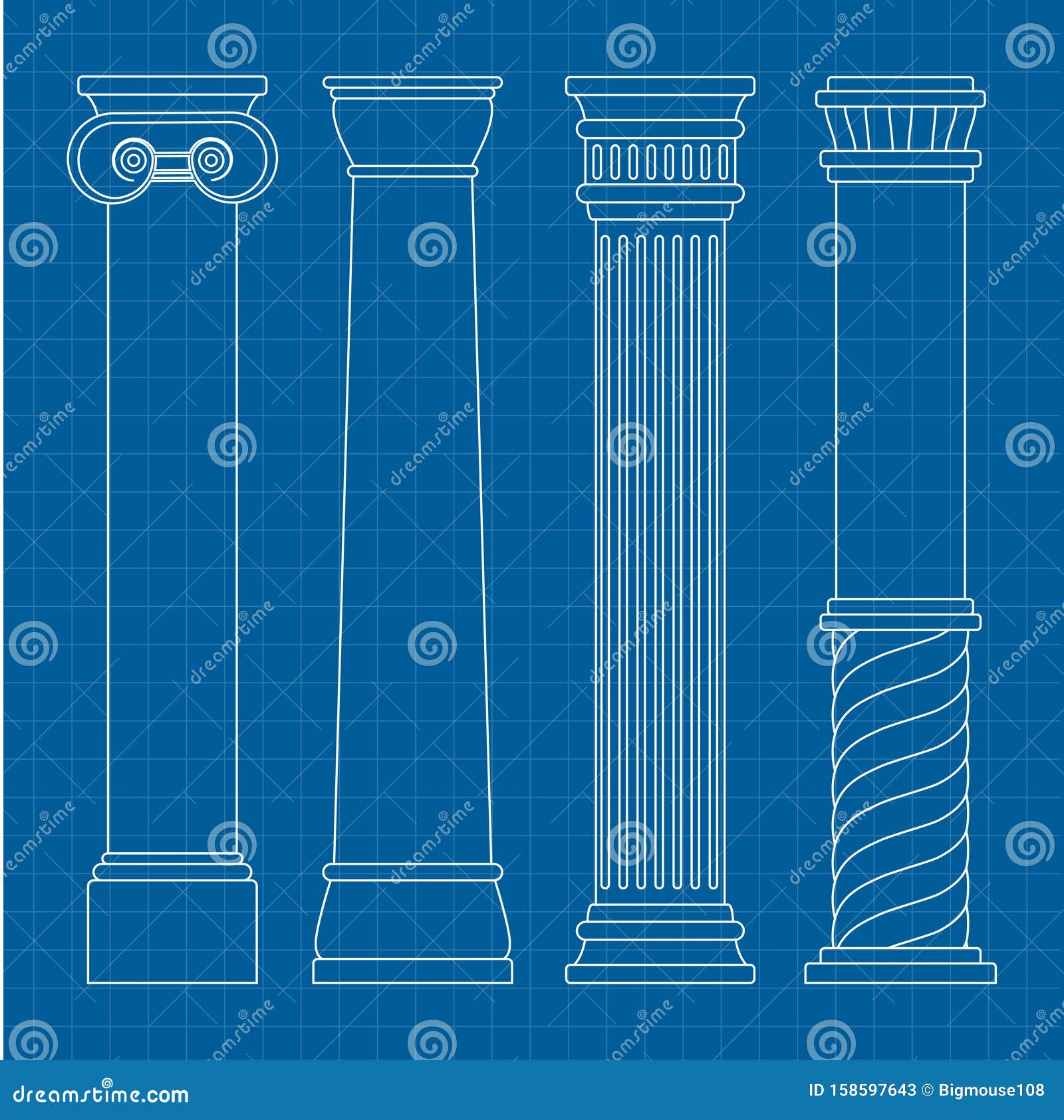 Blueprint Of Ancient Starship, Generative AI Illustration Royalty-Free ...