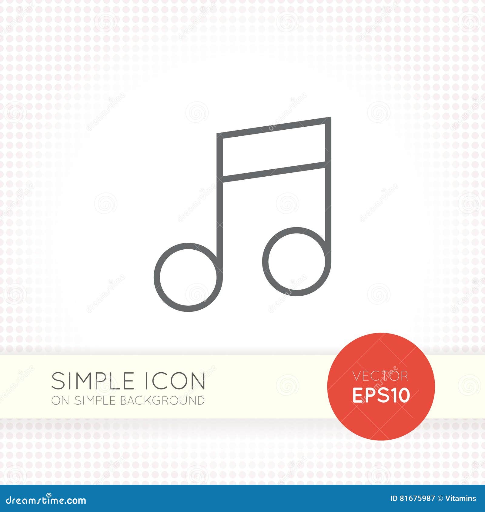 Thin Line Design Vector Universal Musical Notes Icon. Elements for User ...