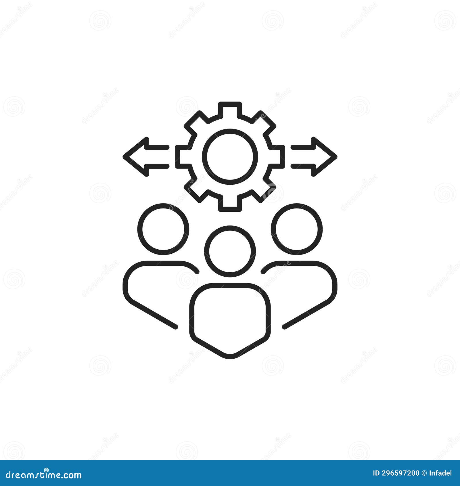 Thin Line Easy Operation Process Like Team Work Icon Stock Vector ... Thin Line Easy Operation Process Like Team Work Icon Stock Vector ...