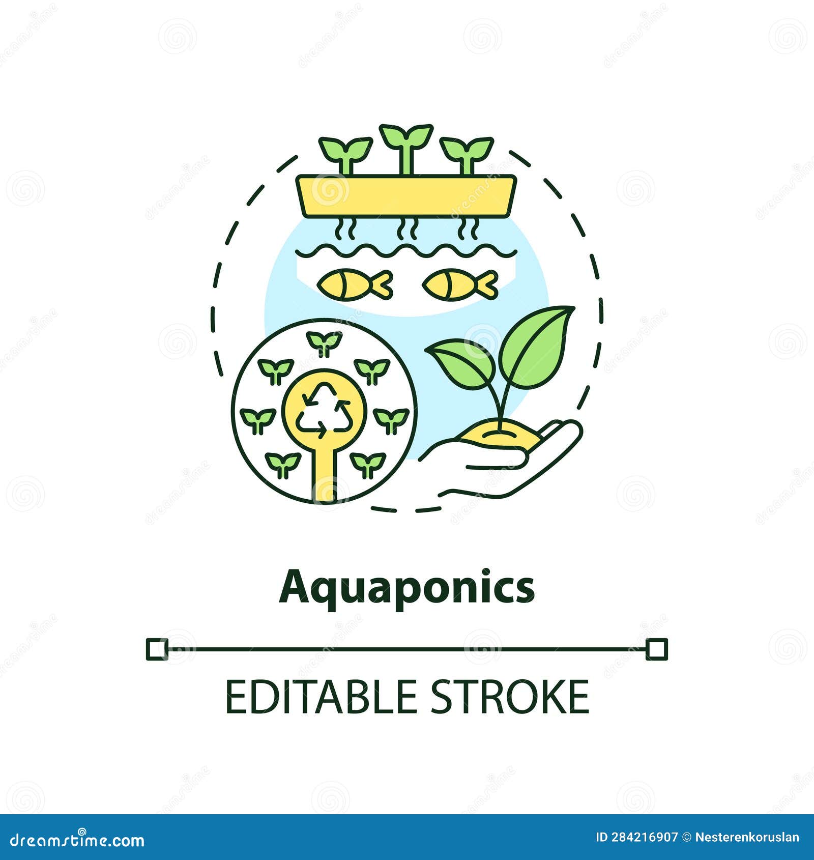 Hydroponics Concept Icons Set Vector Illustration | CartoonDealer.com ...