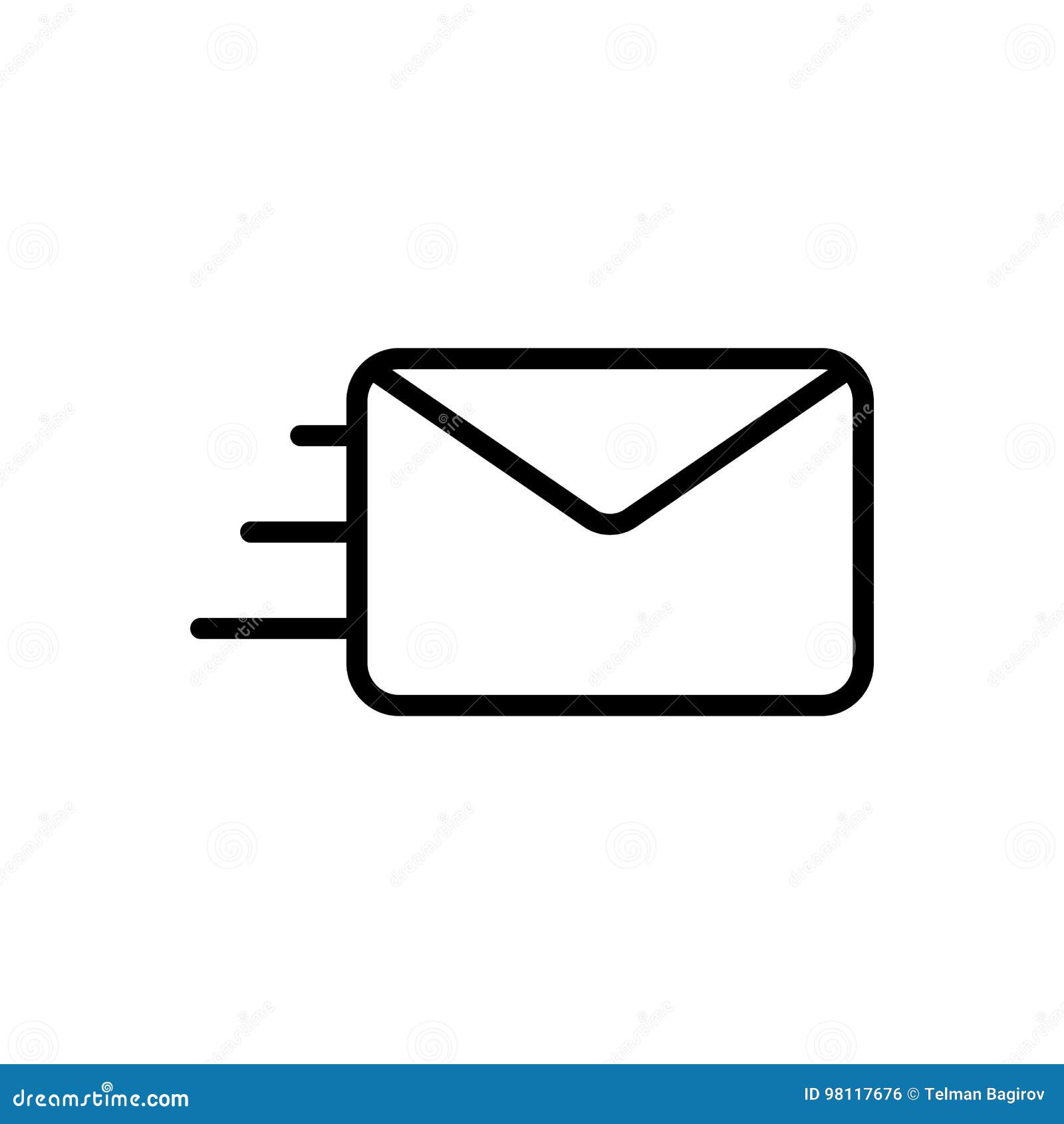 Line Envelope With Question Mark Icon Isolated On White Background ...