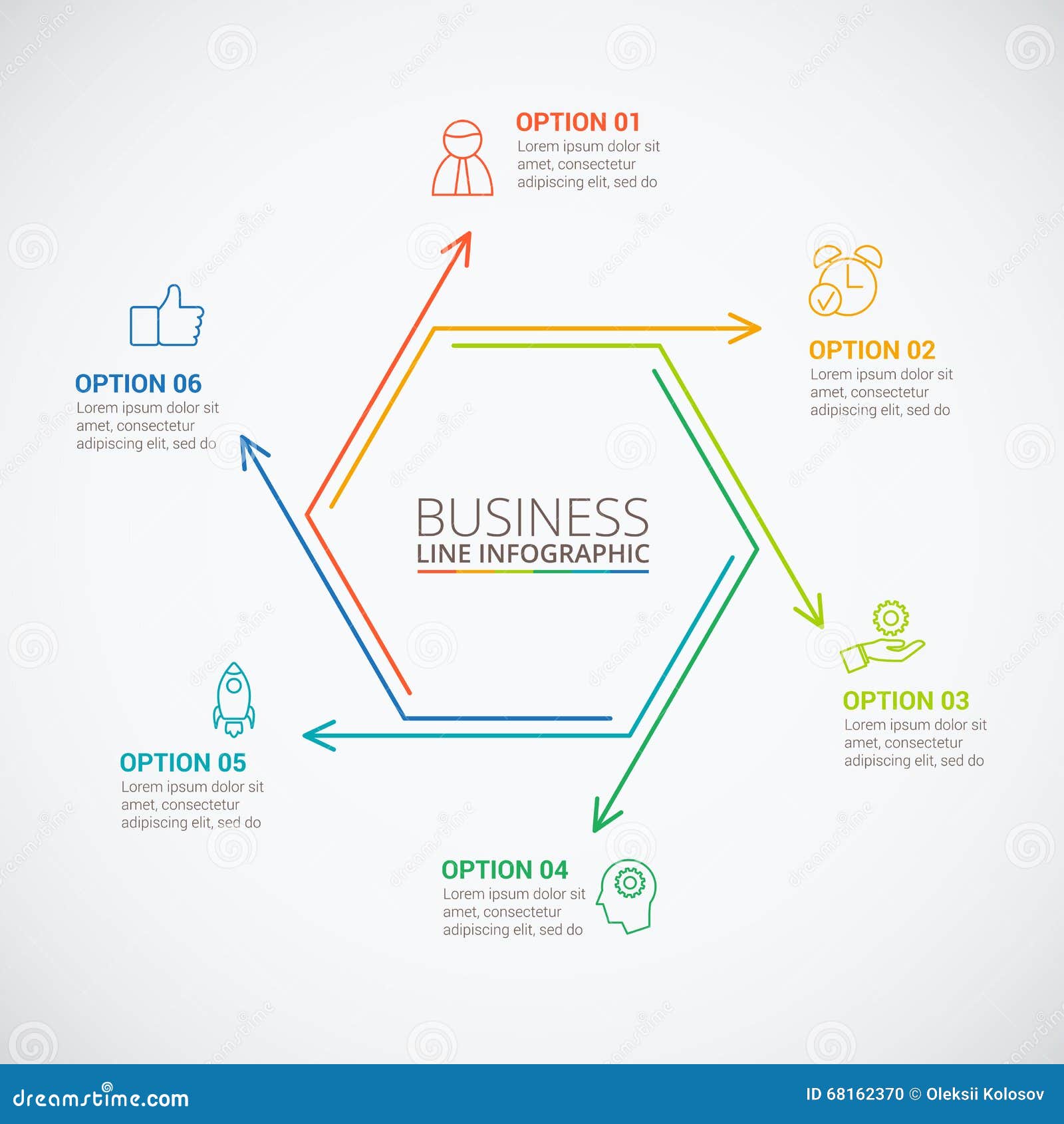 Hexagon Infographic Vector Illustration | CartoonDealer.com #46264262