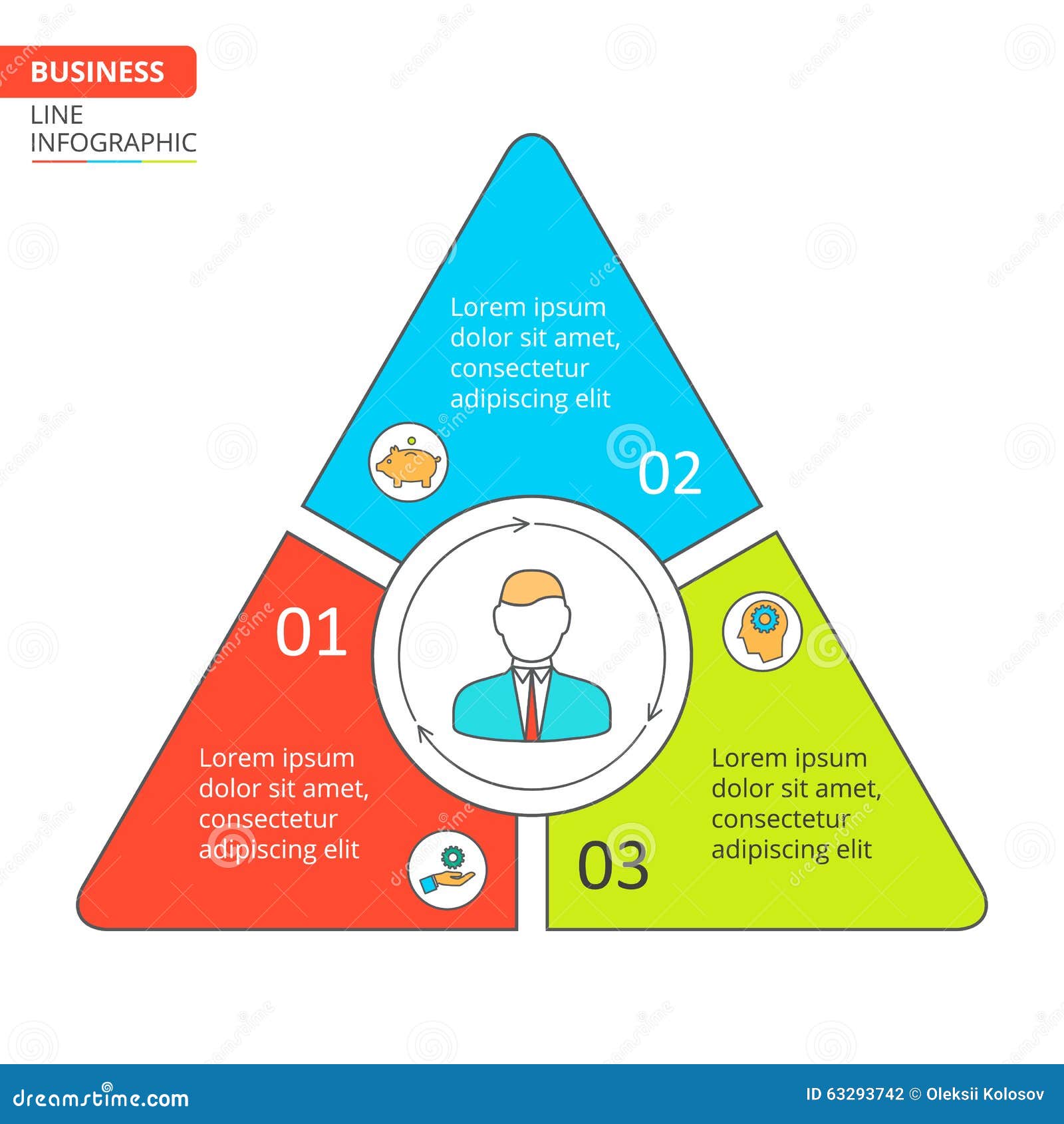 Thin Line Flat Triangle for Infographic. Stock Vector - Illustration of ... Thin Line Flat Triangle for Infographic. Stock Vector - Illustration of ...