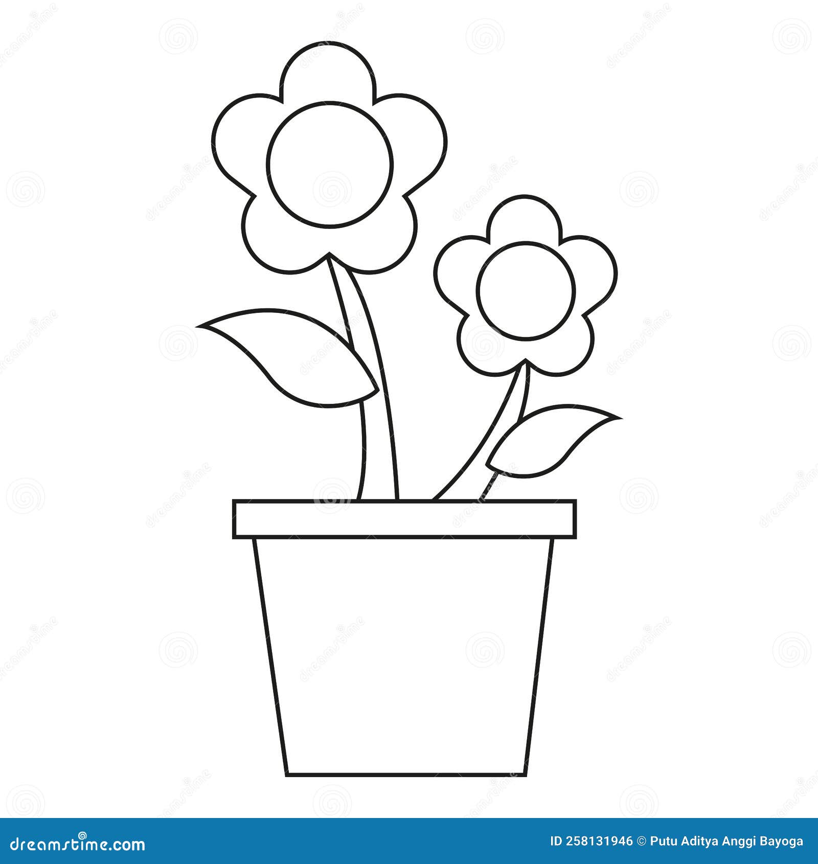 Thin line flowers stock vector. Illustration of design - 258131946