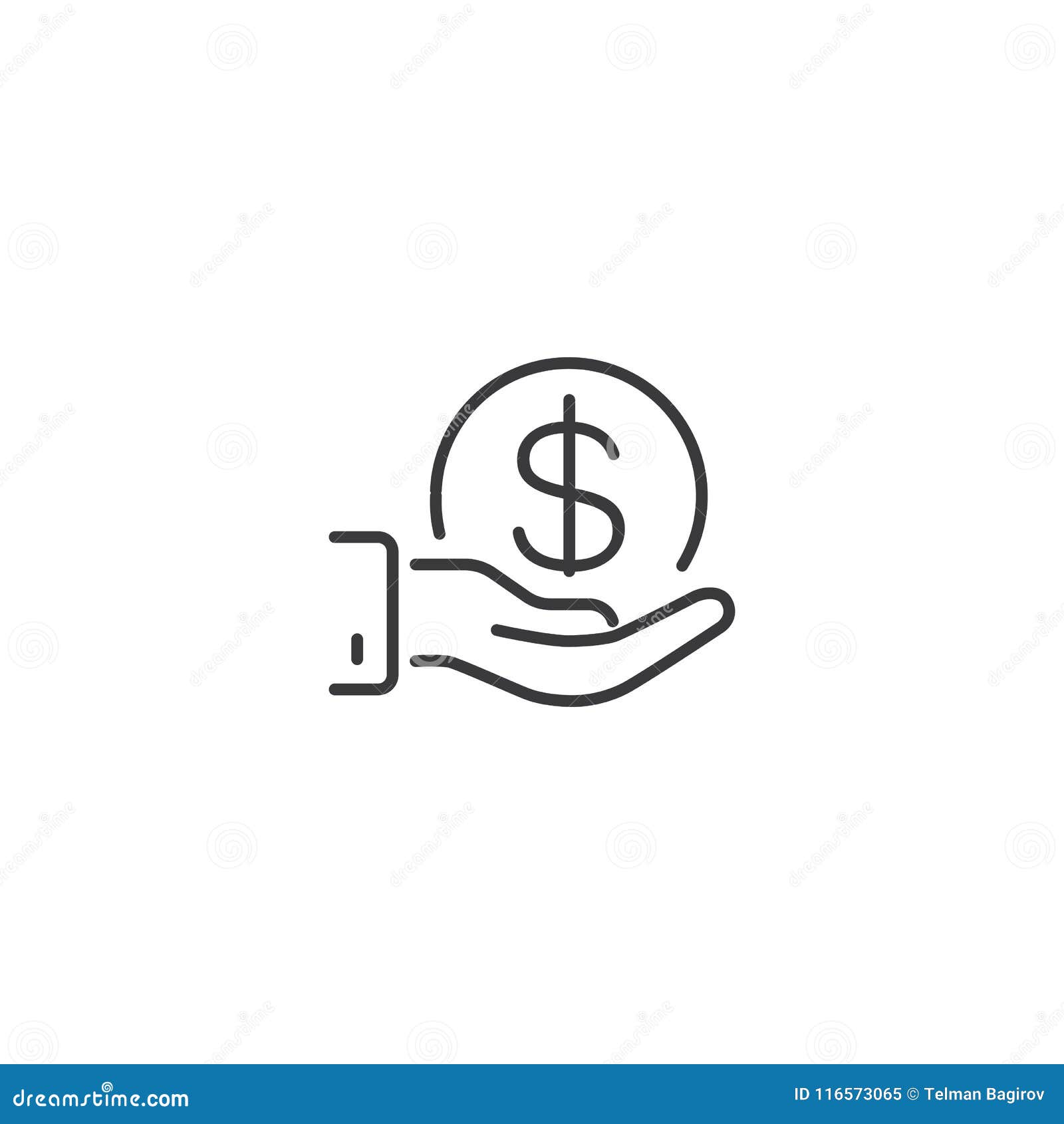 Line Funding Icon on White Background Stock Illustration - Illustration ...