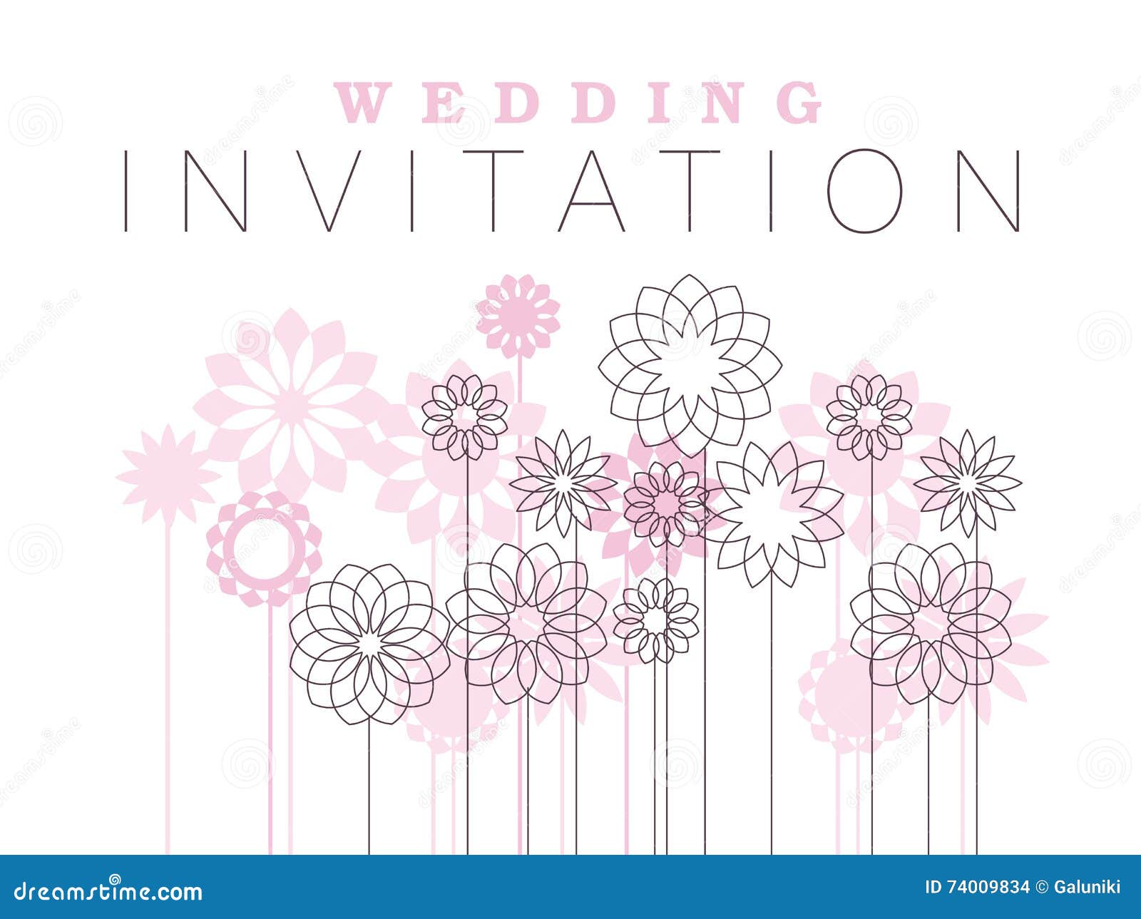 Thin Line Geometry Flowers Header. Stock Vector - Illustration of ...