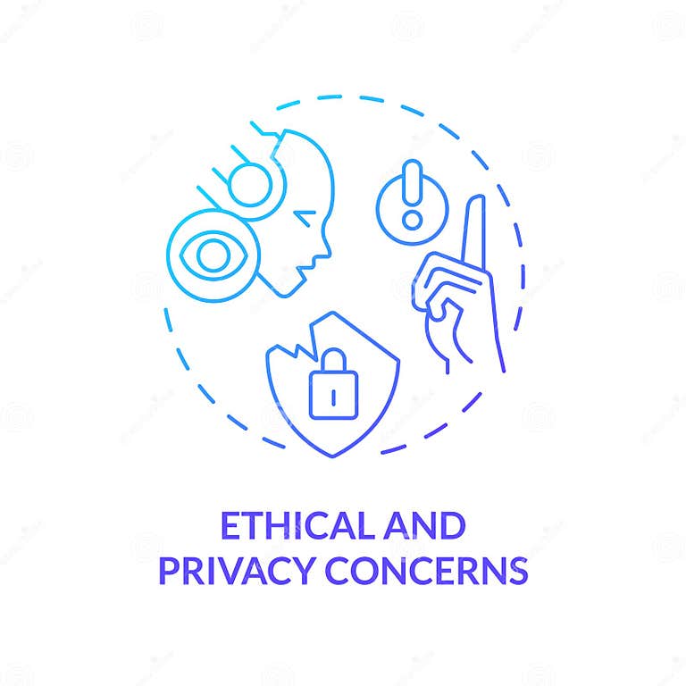 Thin Line Gradient Ethical and Privacy Concerns Icon Concept Stock ...
