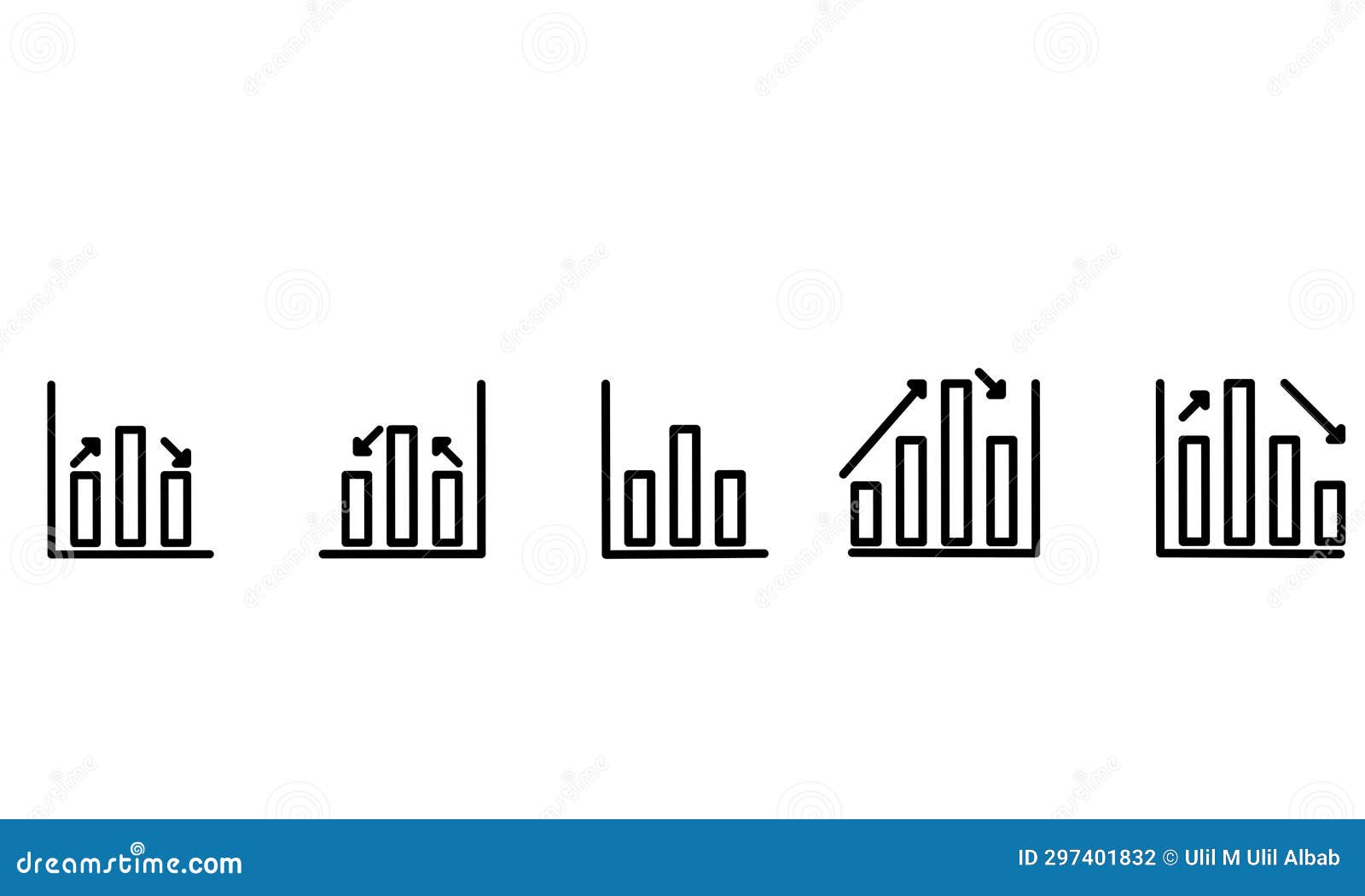 Thin Line Graph and Chart Icon. Data Elements, Suitable for Business ...