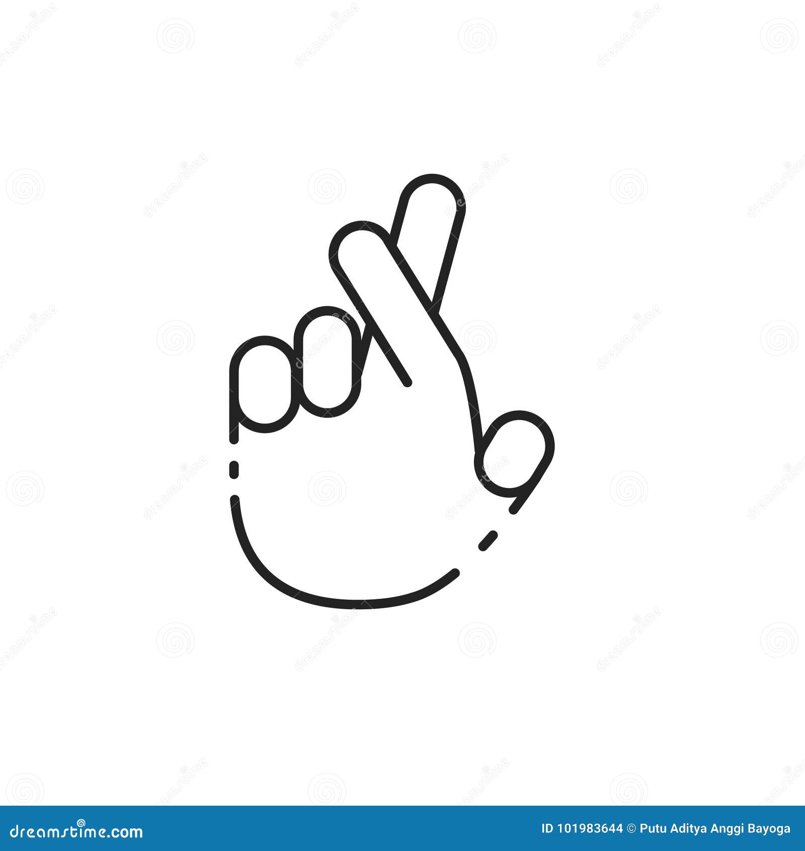 Thin line hands sign icon stock vector. Illustration of nails - 101983644