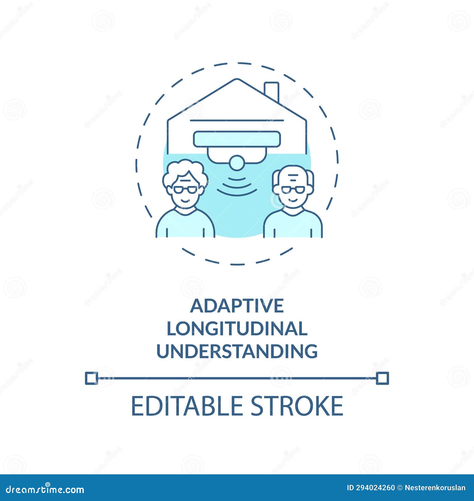 Thin Line Icon Adaptive Longitudinal Understanding Concept Stock ...