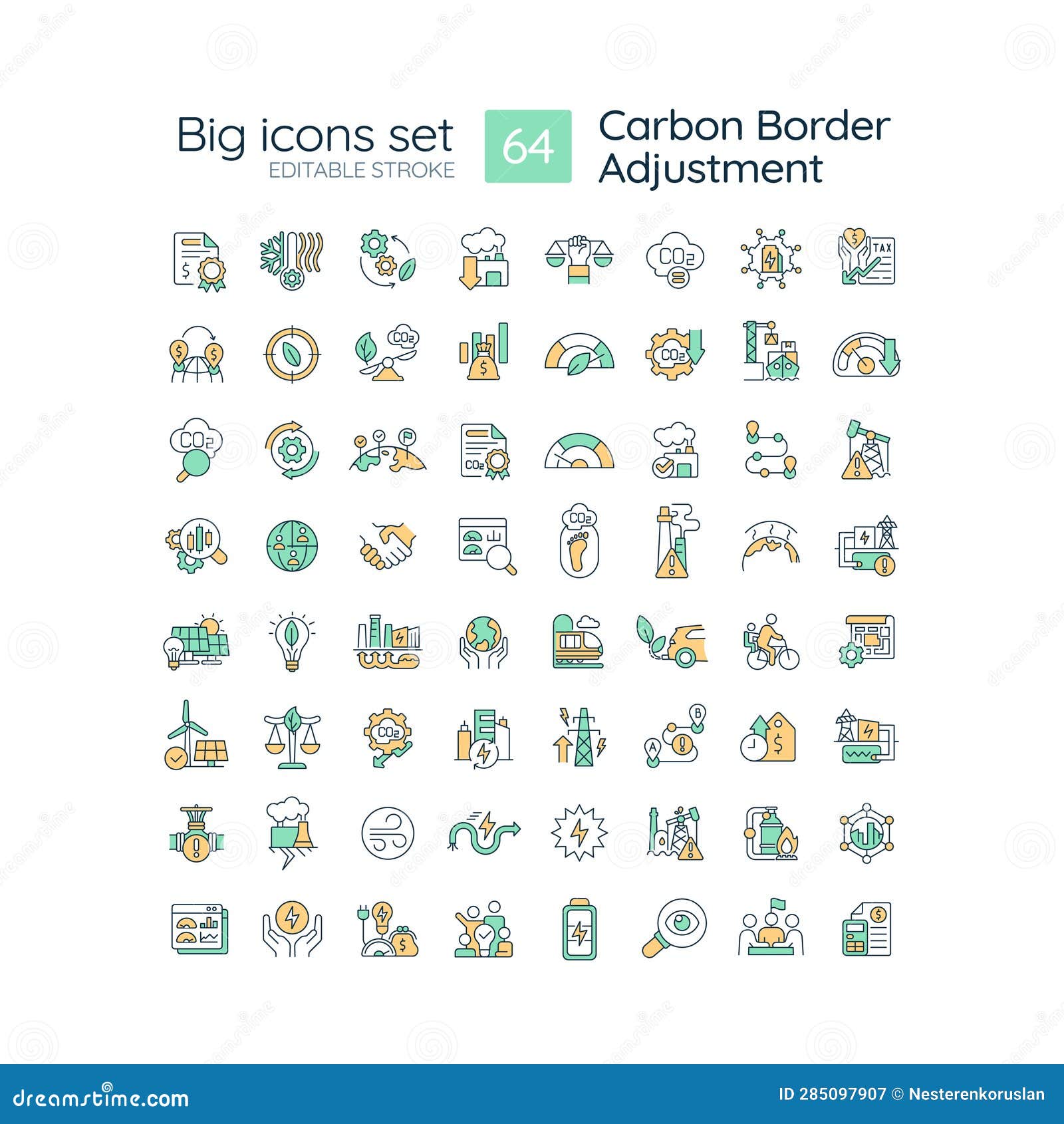 Carbon Border Adjustment Infographics Cartoon Vector | CartoonDealer ...