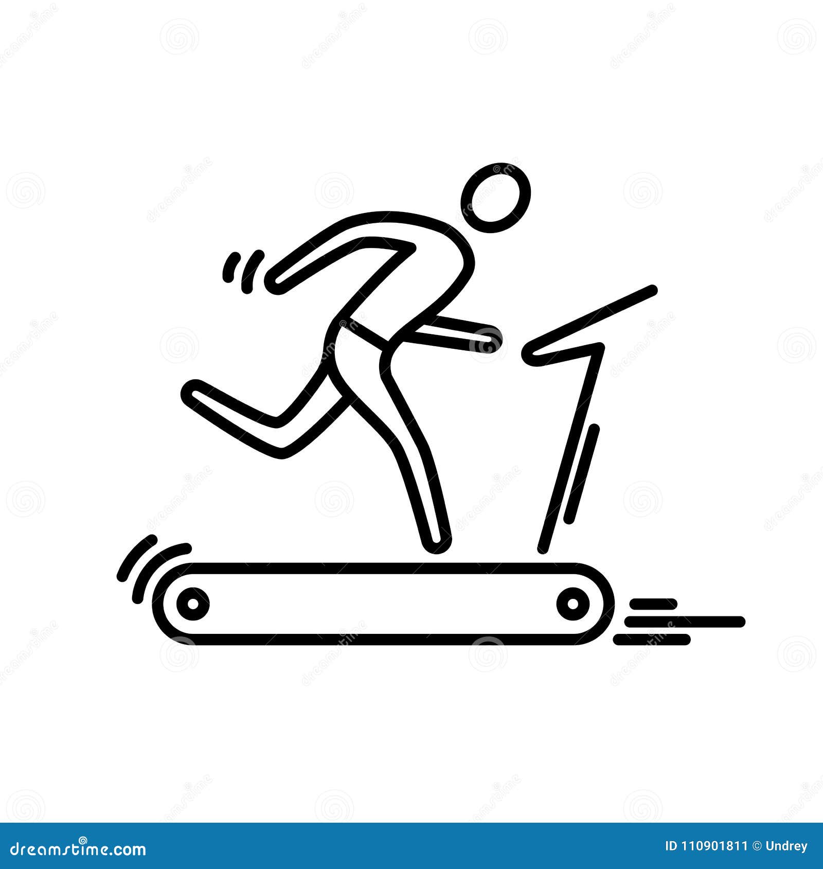 Thin Line Icon. Treadmill Running Man Cardio Workout. Stock Vector ... Thin Line Icon. Treadmill Running Man Cardio Workout. Stock Vector ...