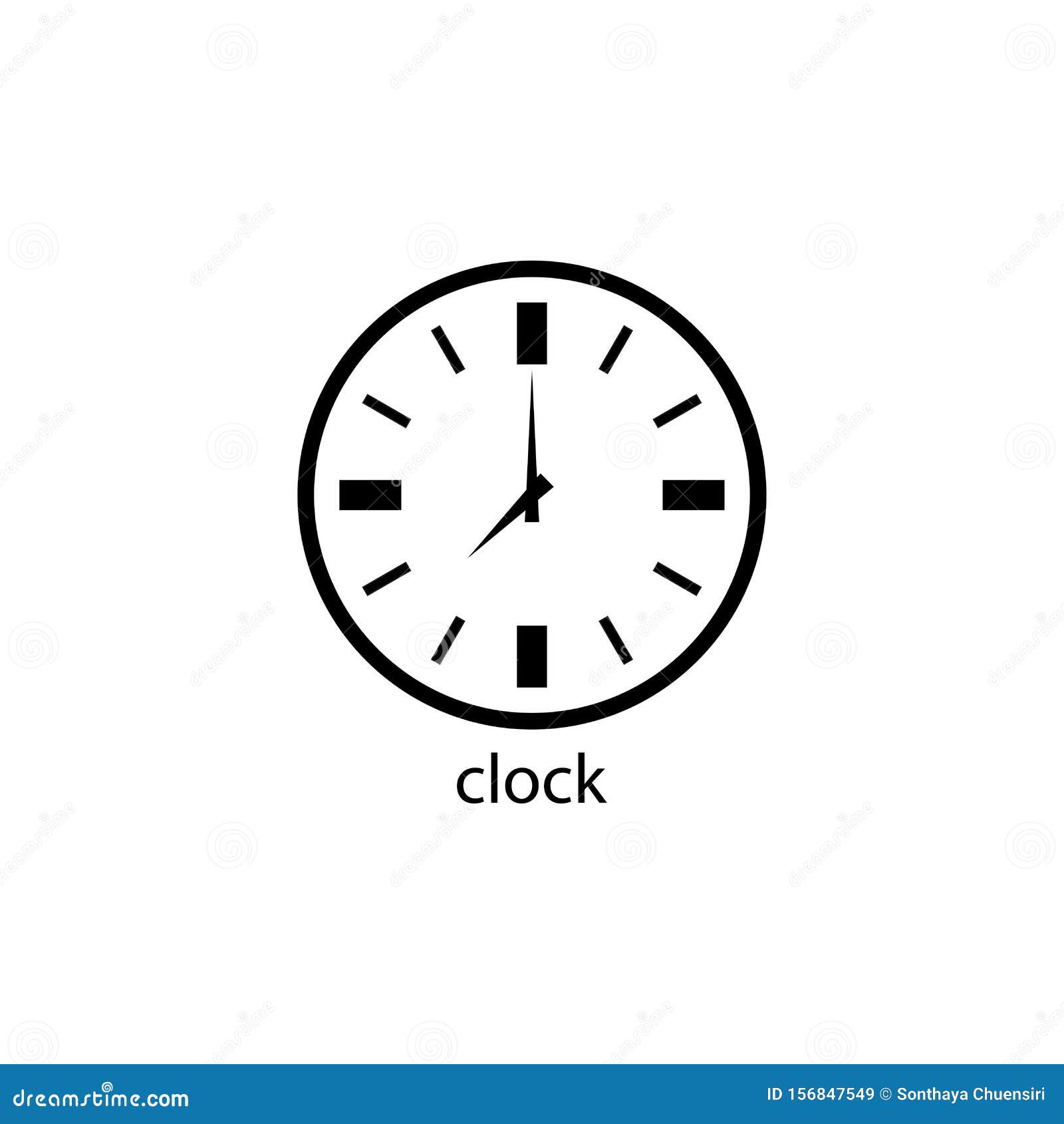 Thin Line Icons for Clock,vector Illustration Stock Vector ...