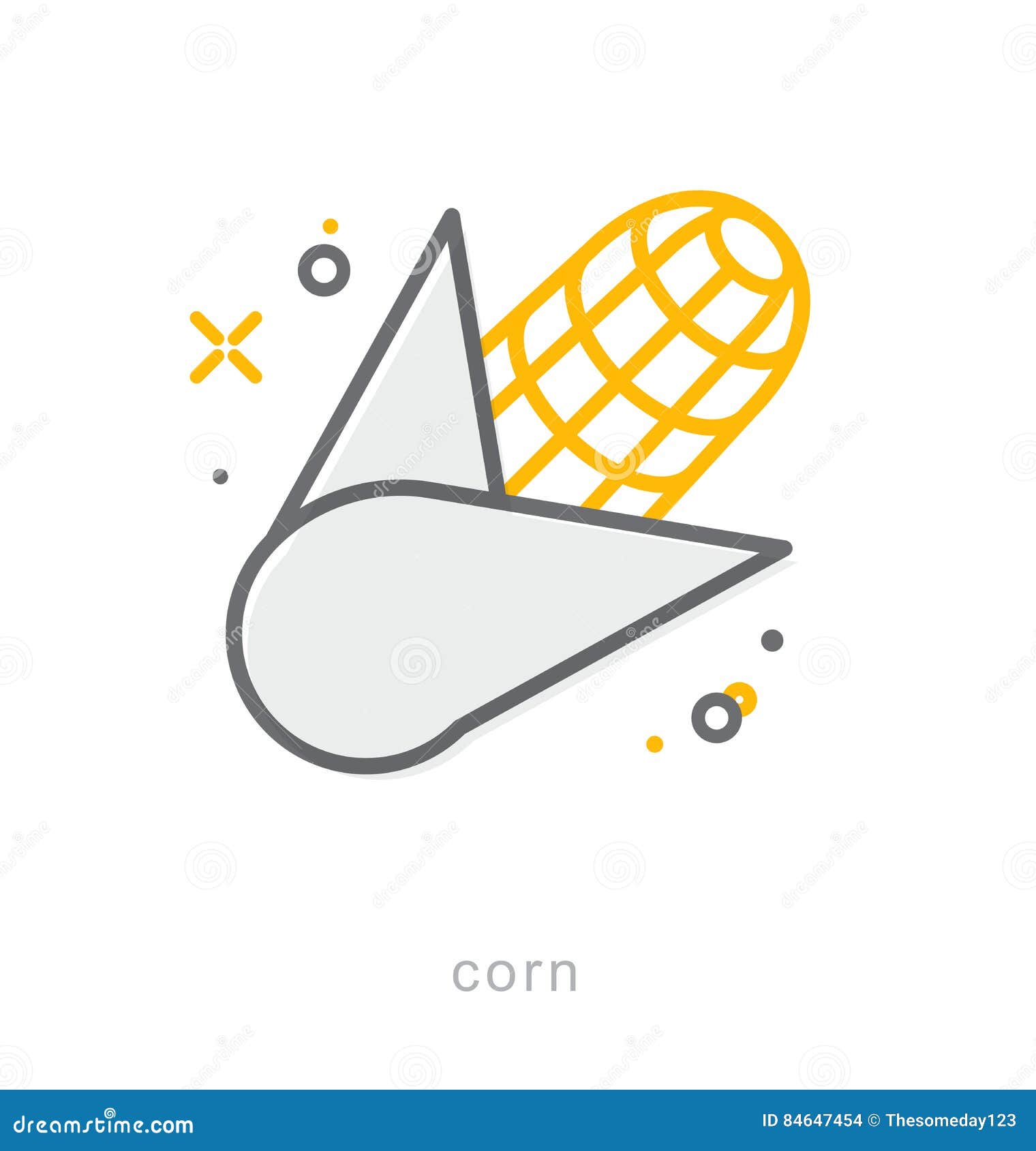 Thin line icons, Corn stock vector. Illustration of corn - 84647454