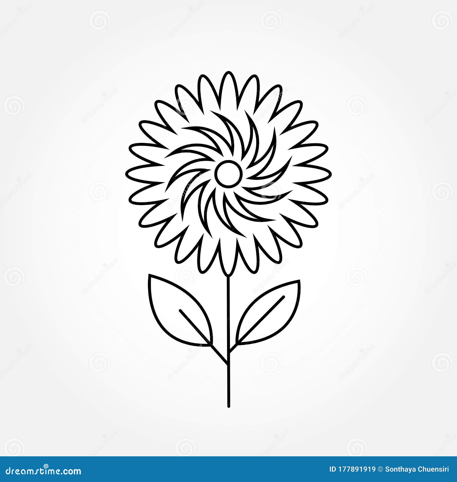 Thin Line Icons for Flower,vector Illustrations Stock Vector ...