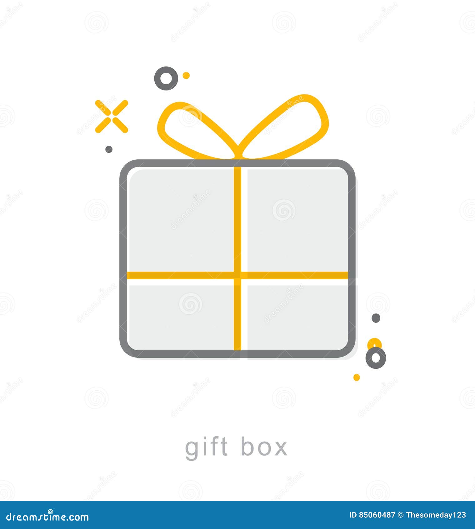 Thin line icons, Gift box stock vector. Illustration of background ...