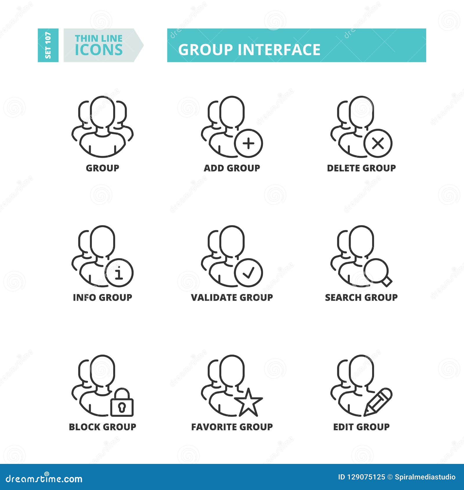 Checked Group Solid Icon. Verified Team Vector Illustration Isolated On ...