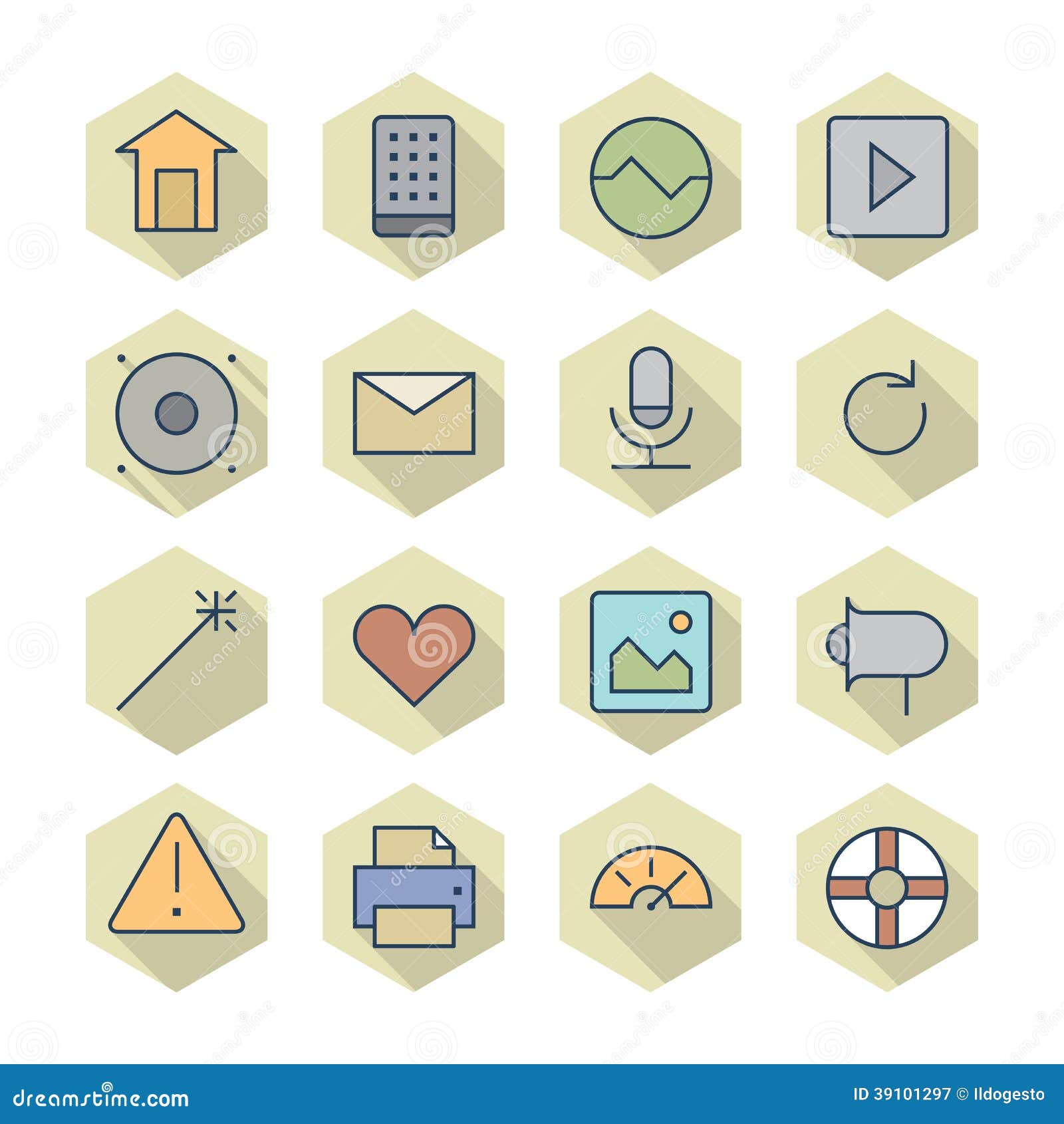 Thin Line Icons for Interface Stock Vector - Illustration of thin ...